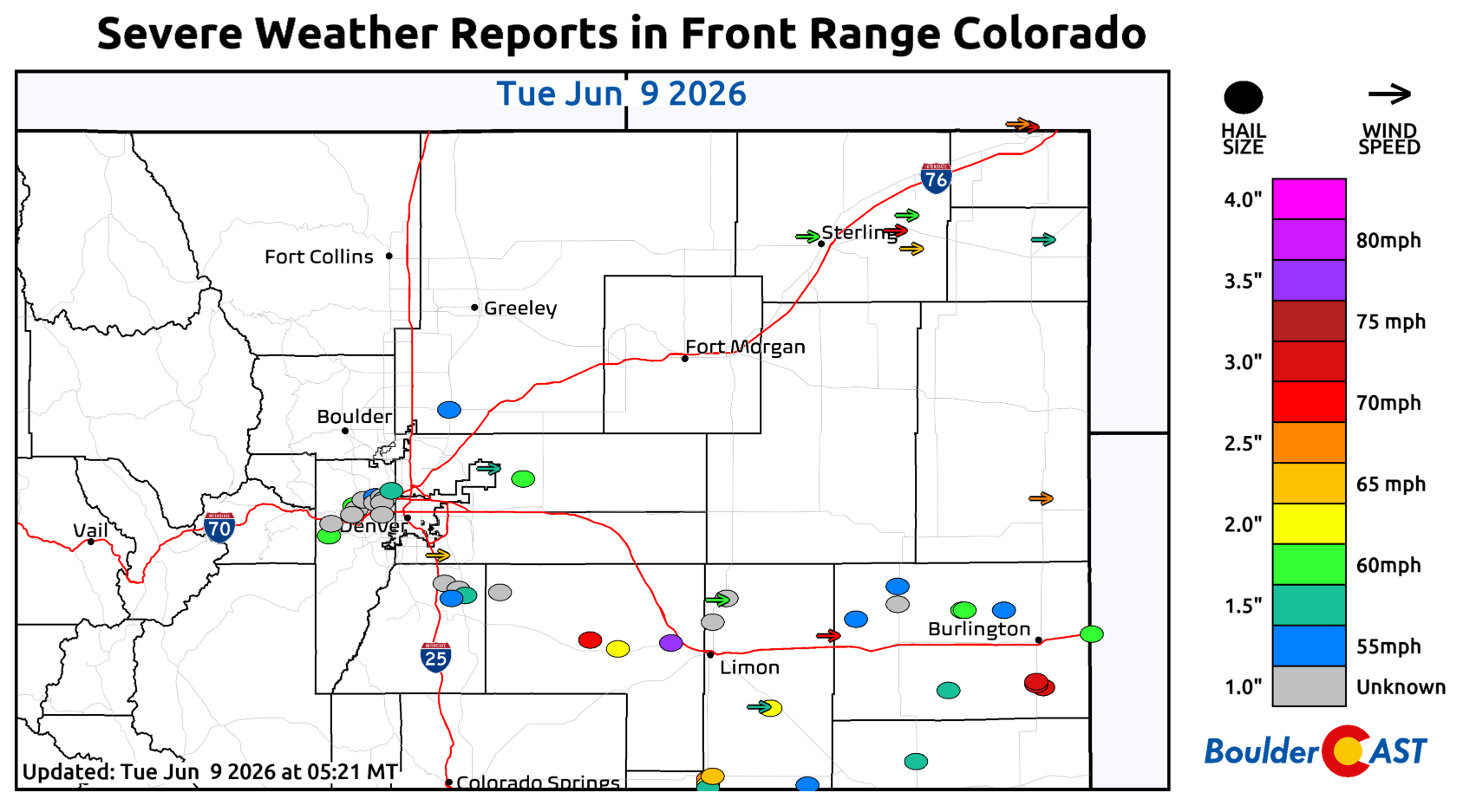 Front Range Severe Weather Reports – BoulderCAST